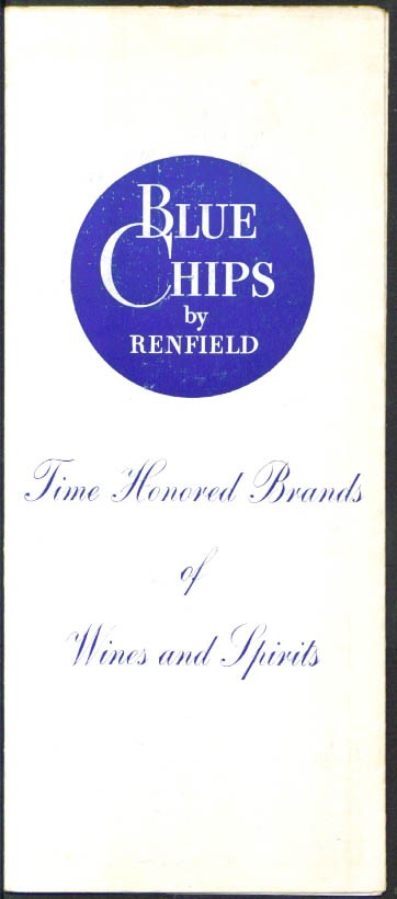 Renfield Blue Chips Wines & Spirits catalogue 1940s | eBay