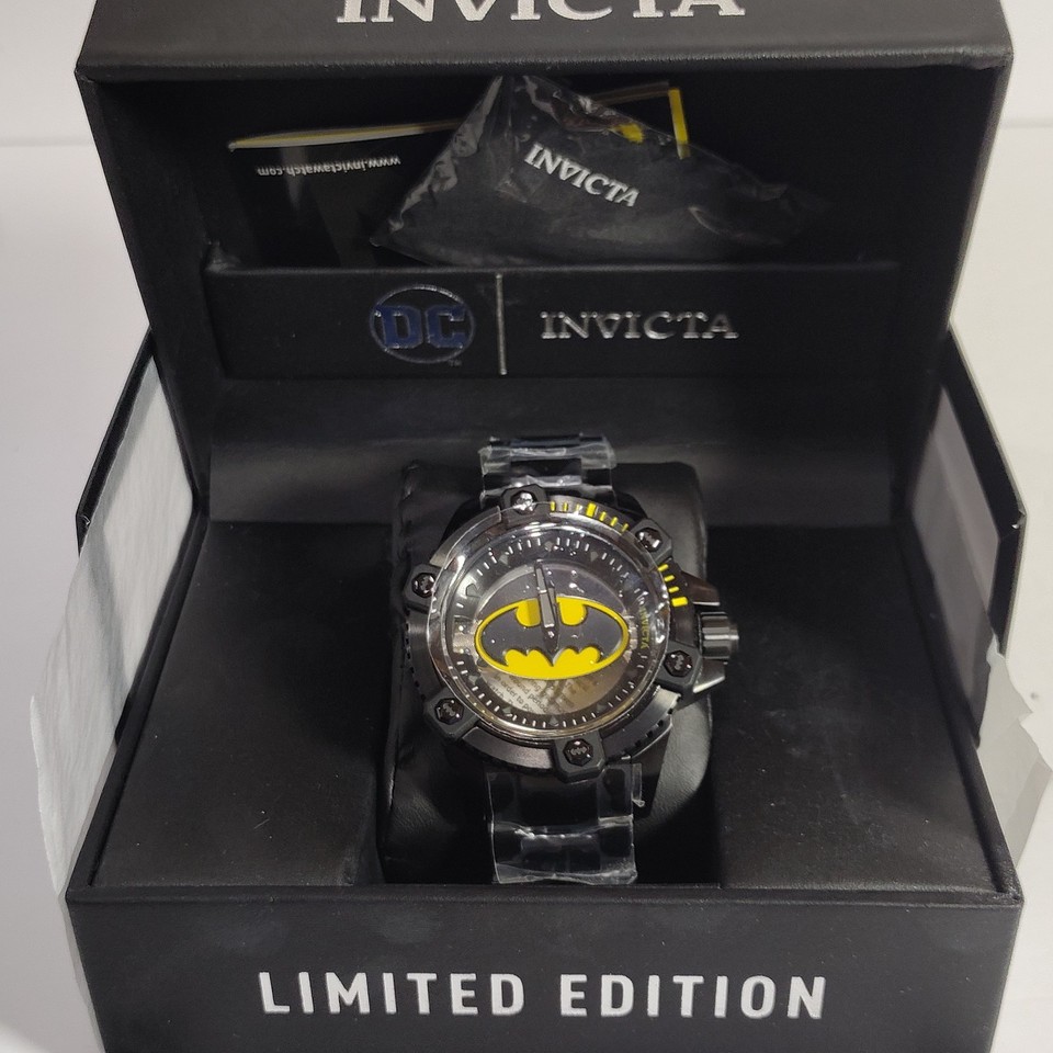 Invicta NWT Very Early Limited Edition 48mm DC Comics Batman Black ...