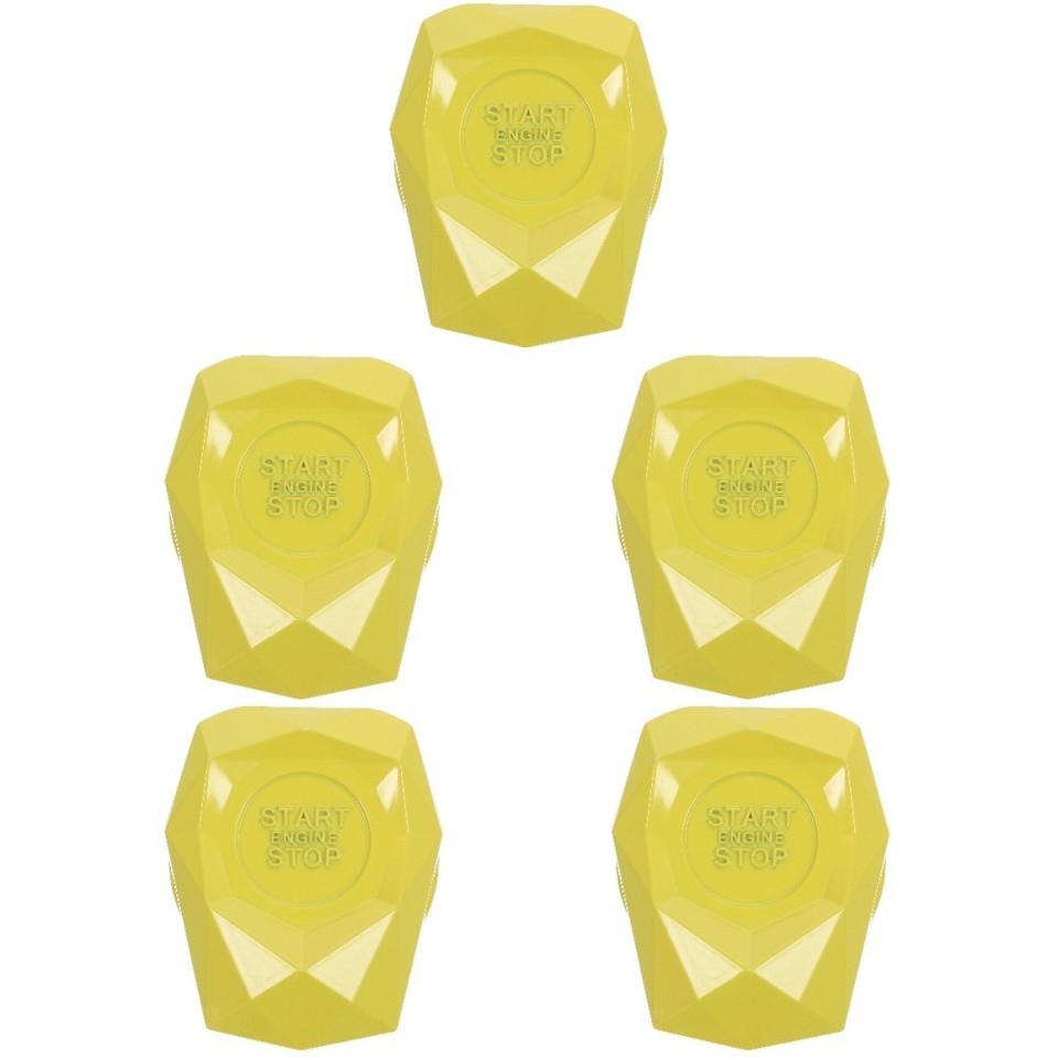 5pcs Car One-button Start Stop Cover Auto Button Cover Car Engine Start ...