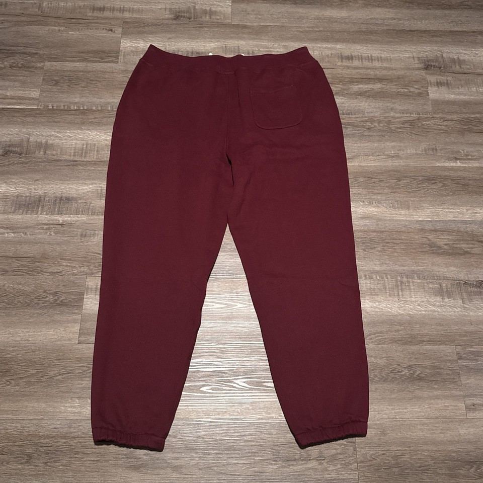 NEW Polo Ralph Lauren Men's Size 3XLT Wine Red Fleece Jogger Pants 3XL ...