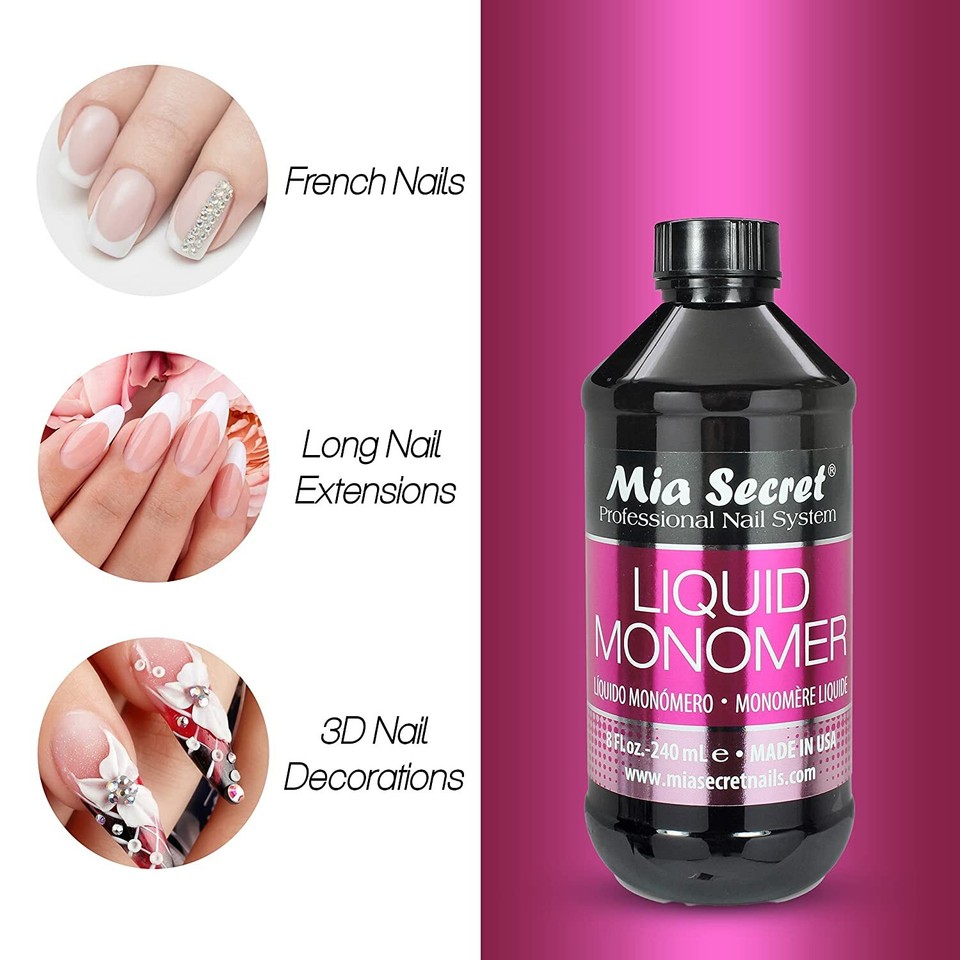 Mia Secret CHERRY/PEACH SCENT Monomer Drop 1oz/Liquid Monomer/Powder ...
