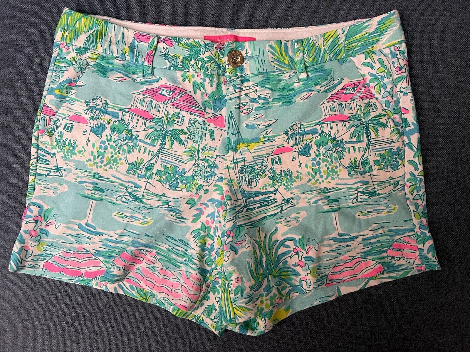 Lilly Pulitzer Callahan Knit Short Gustavia Green Sun… - Gem