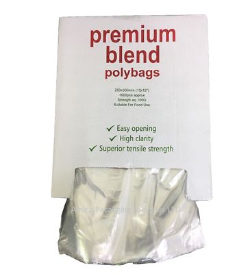 1000 Clear Plastic Polythene Bags Strong Poly Bags 6"x8" 100Gauge | eBay