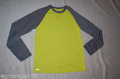 Boys L/S Shirt DRI STAR PERFORMANCE TEE Neon Yllow & Blue STARTER Size ...