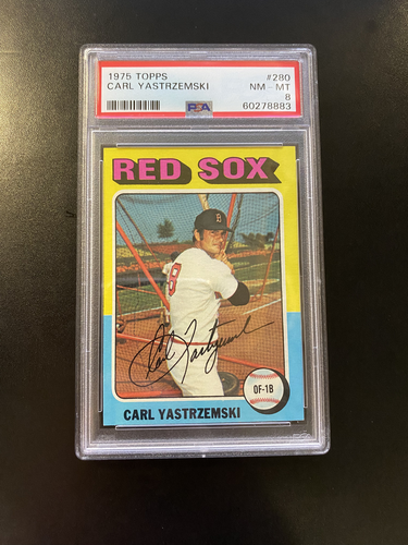 1975 Topps #280 Carl Yastrzemski PSA 8 NM-MT Boston Red Sox Baseball ...
