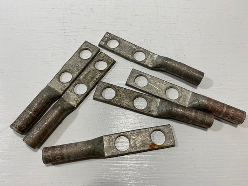 (6) Burndy YA2C-2TC38, #2 LUG; 3/8" STUD; 1" SPACING; 2 HOLE, BROWN | eBay