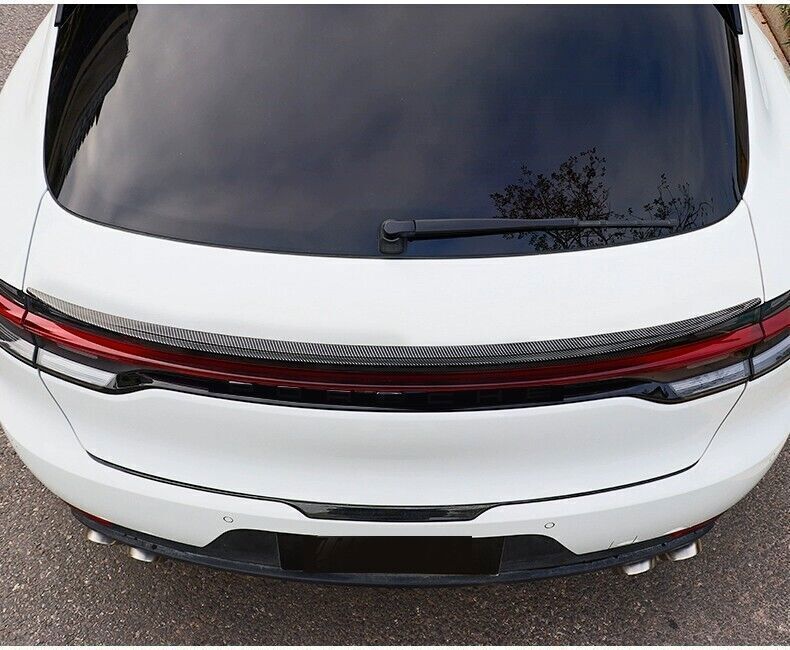 Real Carbon Fiber Rear Middle Trunk Spoiler Wing Fit For Porsche Macan ...