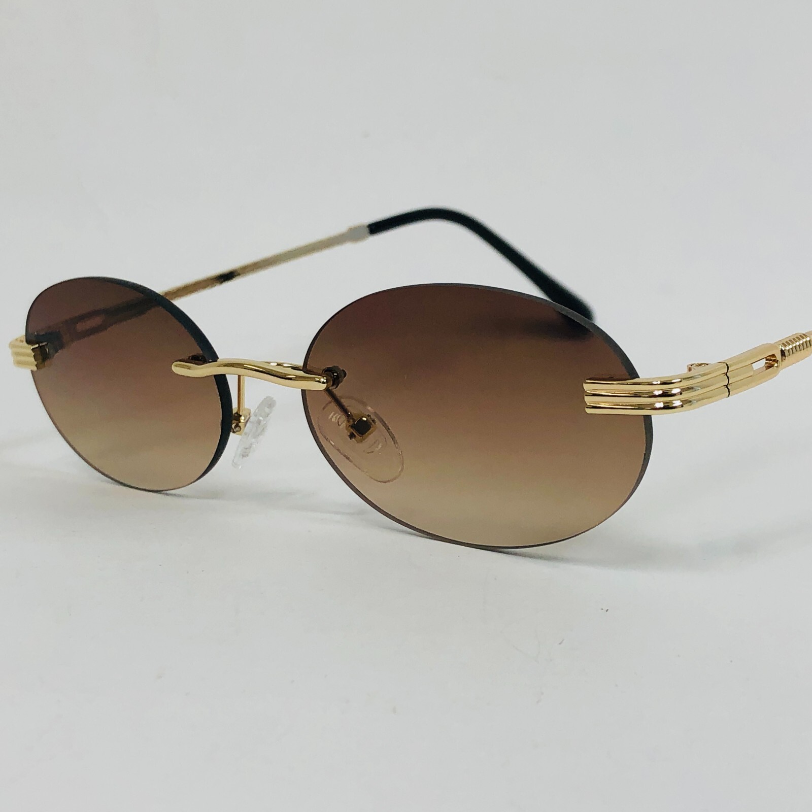 Sunglasses Clear Lens Oval Hiphop Style Migos Gold Metal Rapper Quevo Model NEW | eBay