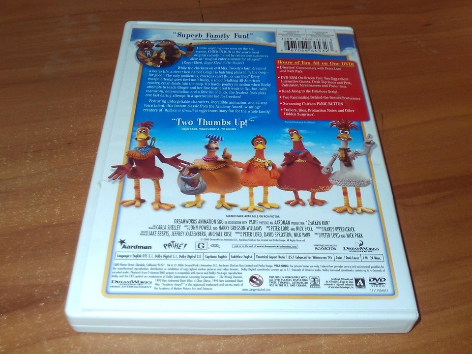 Chicken Run (DVD, 2000, Widescreen) Dreamworks 667068645323| eBay