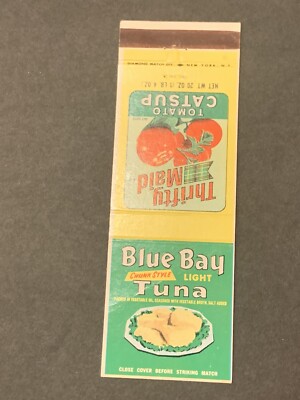 Vintage Matchbook: “BLUE BAY TUNA & THRIFTY MAID TOMATO CATSUP” | eBay