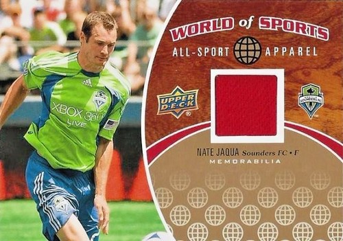 2010 Upper Deck World Of Sports Memorabilia Card Nate Jaqua Seattle ...