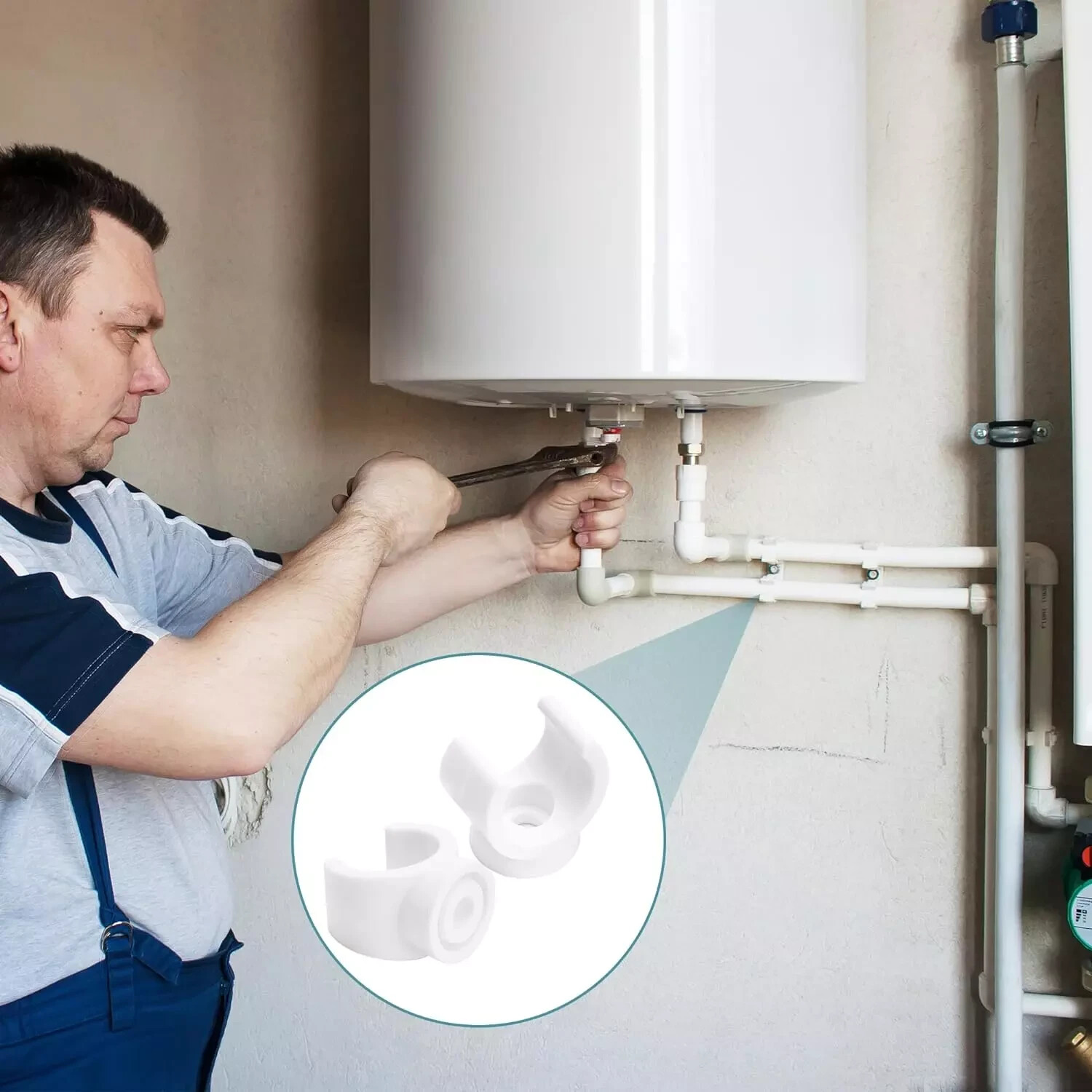 200Pcs 1/2 Inch PEX Pipe Clamps Holder PEX Clips Pipe U-Hook Support ...