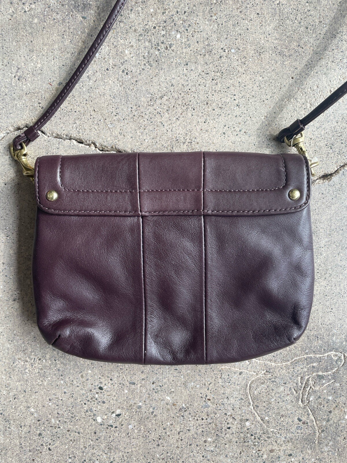 Coach Small Purple Bag, Vintage 9x6.5”, Leather Crossbody Purse With ...