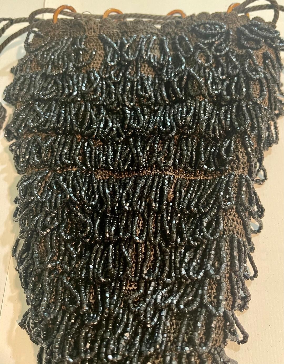 Antique Vintage Drawstring Beaded Flapper Purse / Han… - Gem