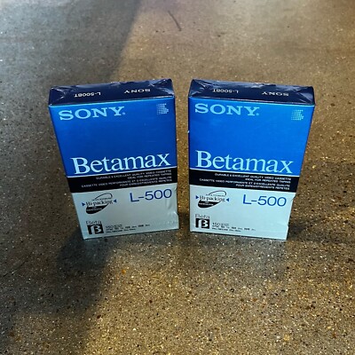 (Lot 2) L-500 Sony Betamax Video Cassette Hi-Packing For High ...