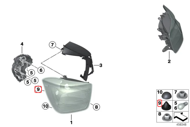GENUINE BMW 1 2 3 4 REAR TAILLIGHTS SNAP LOCK COUPLING x10 07147306640 ...