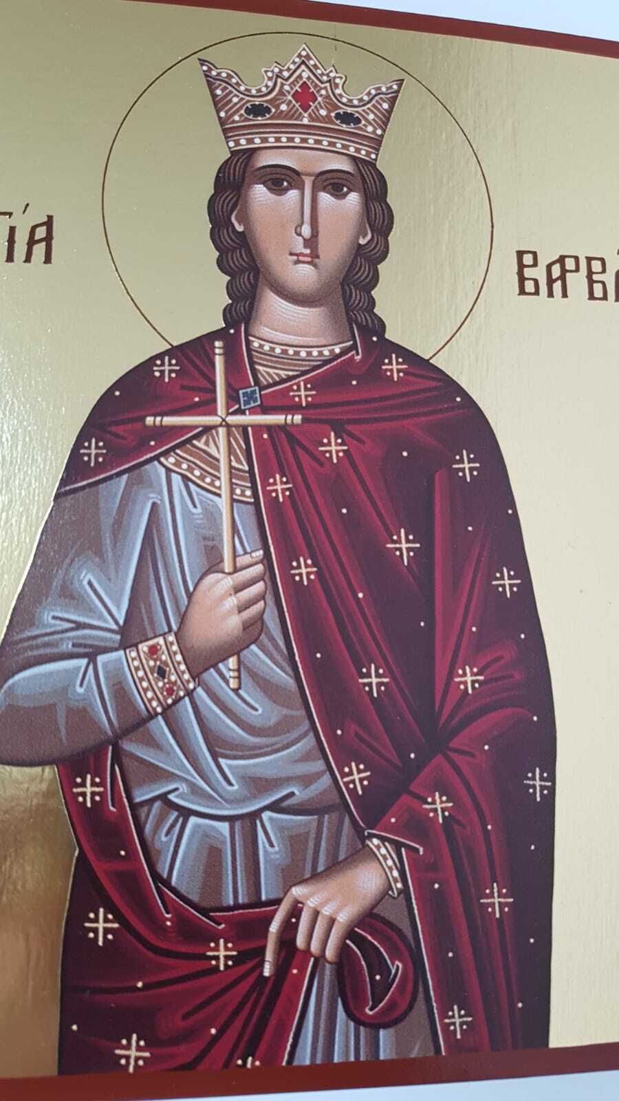 Heilige Barbara Schutzheilige der Bergleute Ikone St. Icon Icona Icone ...