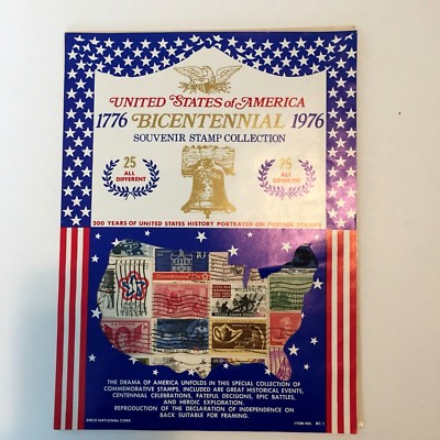 Bicentennial Souvenir Stamp Collection with Copy of Declaration of ...