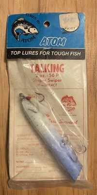 Vintage ATOM Talking Striper Swiper 2 oz Sparkling Fishing Lure | eBay