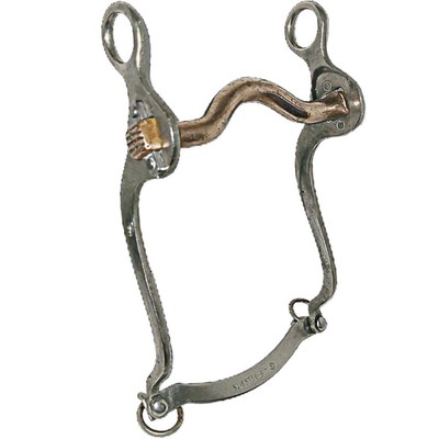 Vintage Sliester USA Stainless Steel Cavalry Shank Copper Low Port Bit ...