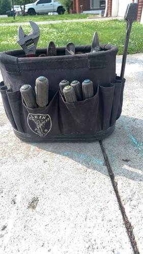 Klein Tools Lineman Bucket Bag Tool Storage Organizer Tote With Klein ...