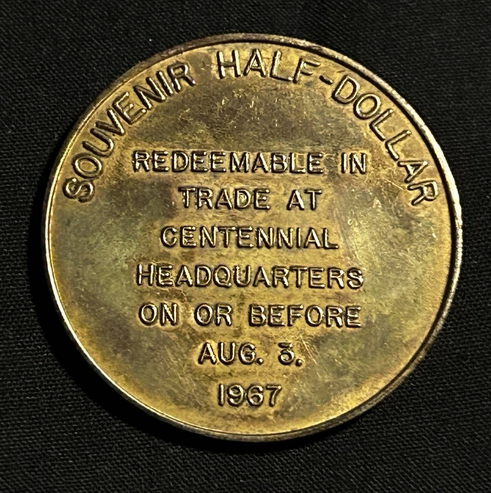 Red Bud IL Souvenir Half Dollar Medal Token August 1967 Centennial ...