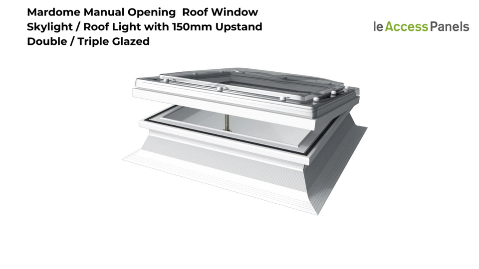 Mardome Polycarbonate Window Rooflight, Manual Opening Flat Roof Dome ...