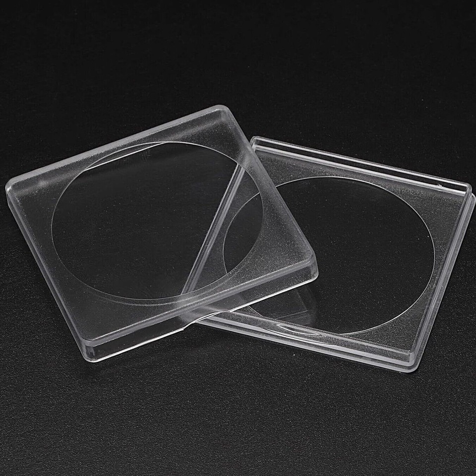 20 Pcs Adjustable Acrylic Coin Collection Cases with Sponges, Coin Snap ...