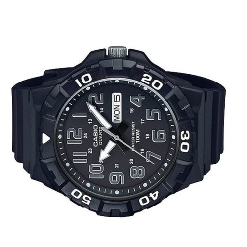 Men's Casio Black Sport Resin Analog Display Round Watch MRW-210H-1AVCF ...