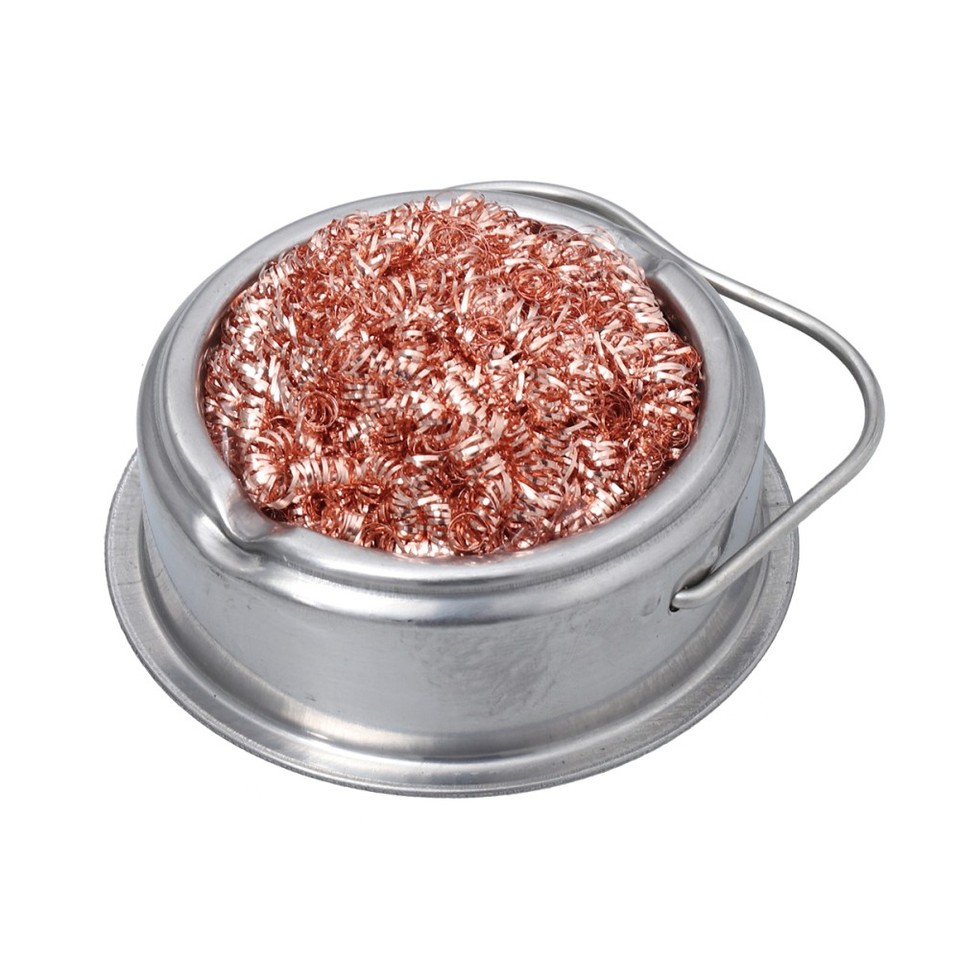Soldering Tip Cleaning Wire Scrubber Ball and Base Nozzle Cleaner ...