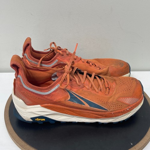 Altra Olympus 5 Trail Running Shoes Men 14 Orange Navy Cushioned Vibram ...