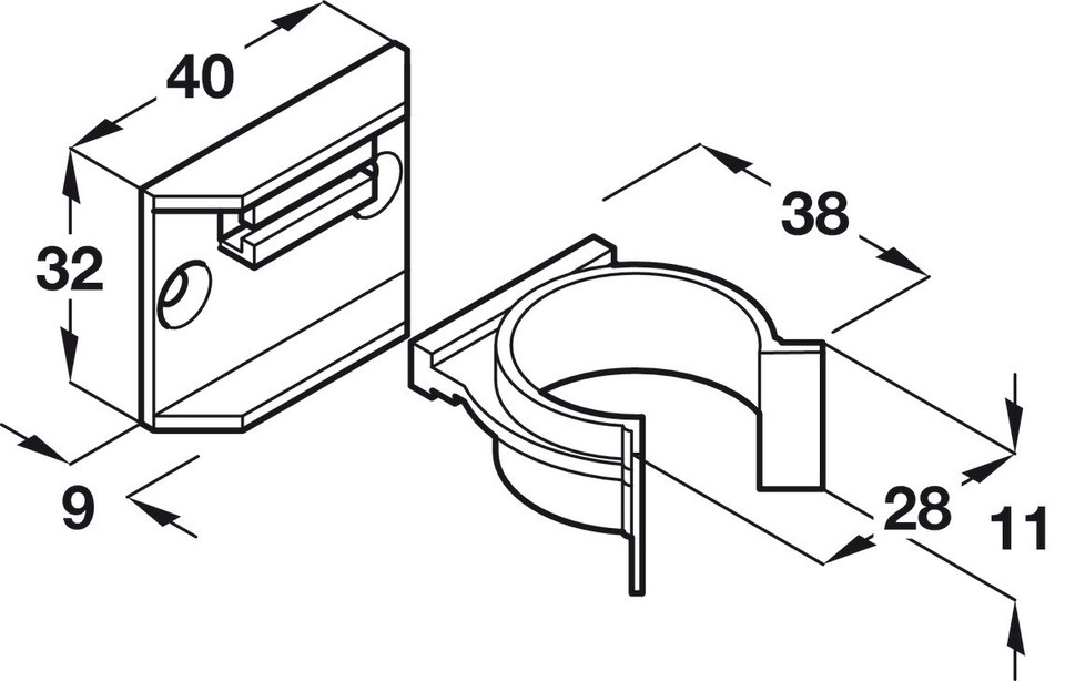 12 pk Hafele Kitchen Kick Board / Plinth Leg Clips & Bracket Screw ...