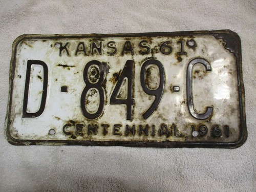 1961 Kansas dealer license plate TAG | eBay