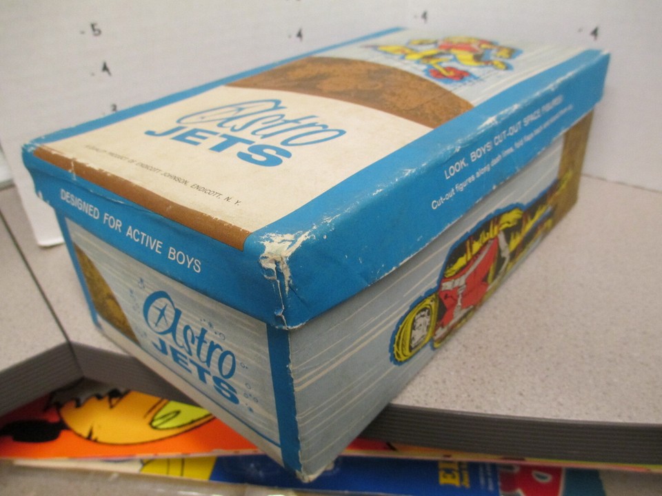 ASTRO JETS shoebox '50s space ship rocket astronaut missile satellite ...