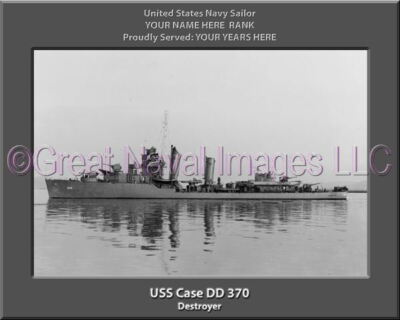 USS Case DD 370 Personalized Canvas Ship Photo 2 Print Navy Veteran ...