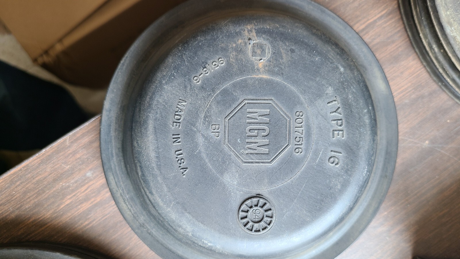 MGM Type 16 Air Brake Diaphragm 8017516. 9316-6. 6-1/8 x 1-1/2" | eBay