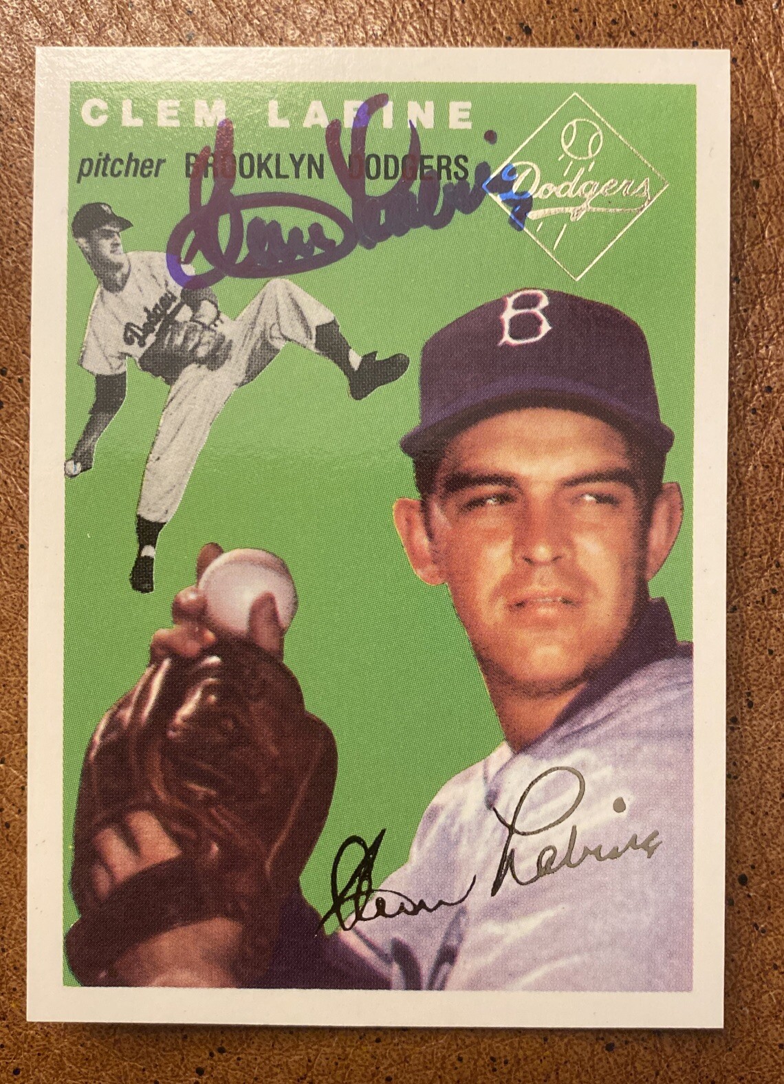 1994 Topps Archives GOLD 1954 #121 Clem Labine Autographed Card ...