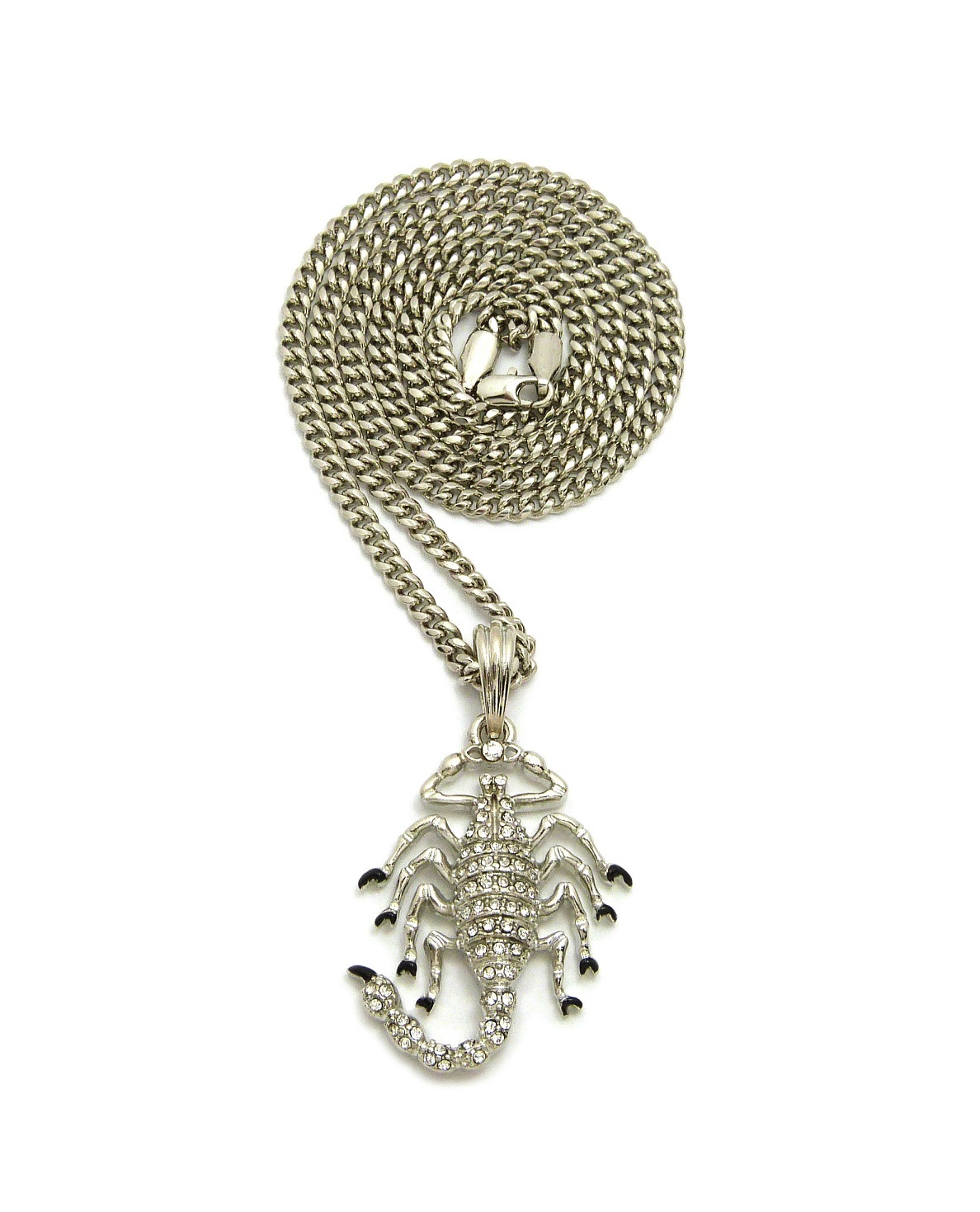 NEW SCORPION PENDANT & 24" BOX/CUBAN/ROPE CHAIN HIP HOP NECKLACE ...