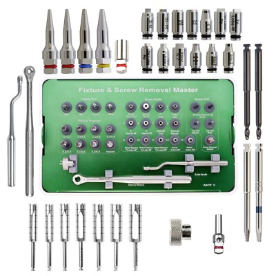 MCT Implant Fixture & Screw Removal Master Kit FSRK-02 Reverse Drill ...