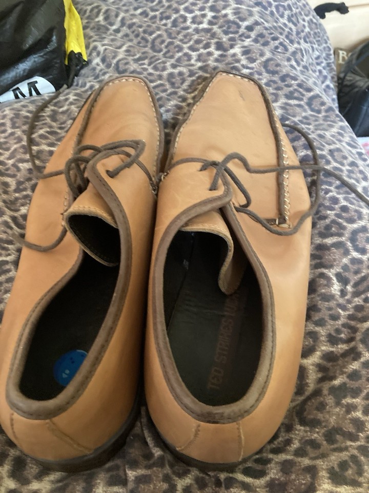 Men’s Vintage Ted Baker Ran Leather Lace Shoes Size 9 Ted Strikes Lucky ...