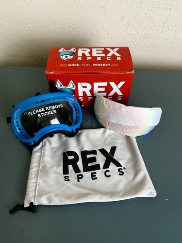 NEW Rex Specs Dog Goggles Small Apollo Blue Clear & Red Mirror Lenses ...