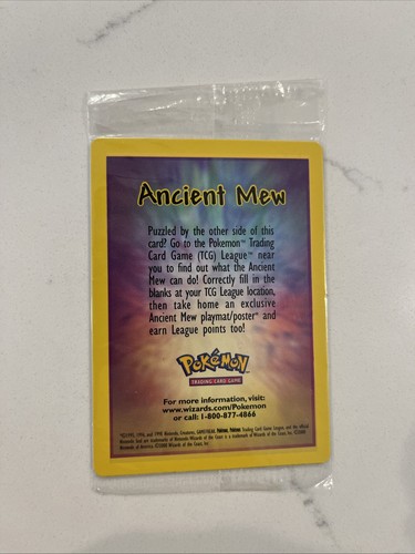 Pokemon Ancient Mew 2000 Movie Promo Sealed Card English | eBay