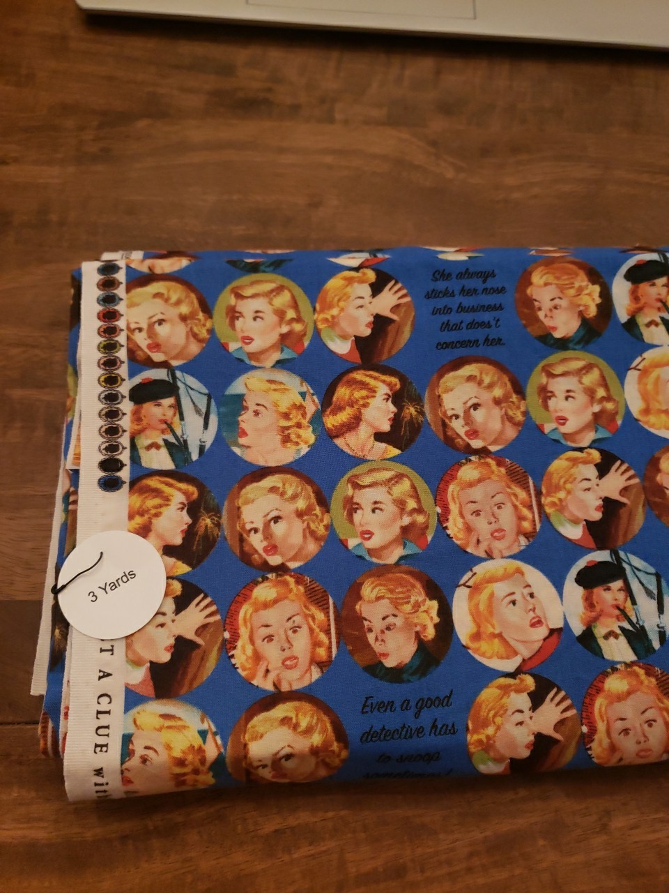 3 Yards Nancy Drew "Nancy Faces" In Blue. 100% Cotton. Prewashed | eBay UK
