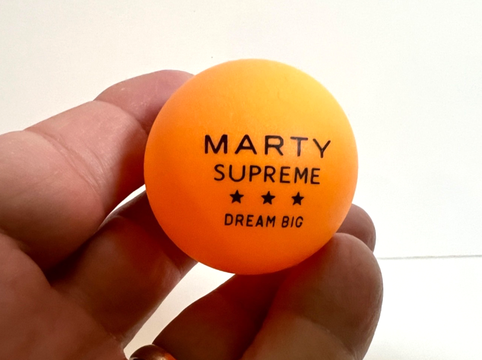 MARTY SUPREME - rare Orange FYC movie promo Ping Pong Ball - Timothee ...