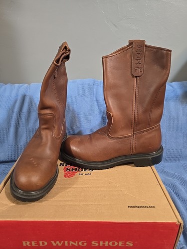 Red Wing Shoes Pecos Boots 1105 Size 6. Brown Leather USA Supersole Oil ...