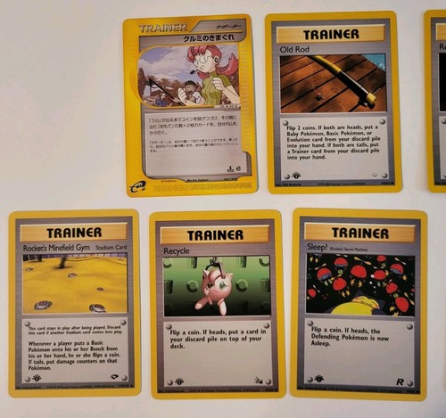 Pokemon First Edition Rocket /Neo/ Fossil + Trainer Cards Lot Wotc ...