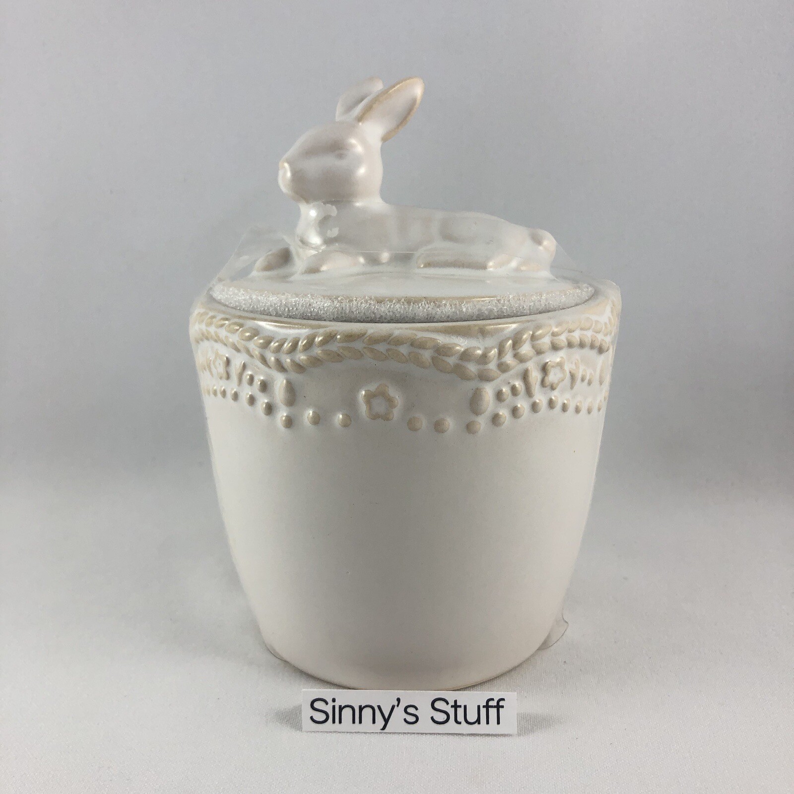 Threshold Easter Bunny Rabbit Canister White Ceramic Bath Kitchen Candy ...