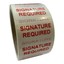 100 x Signature Required Labels 50mm x 25mm WITH EASY TEAR PERFORATIONS ...