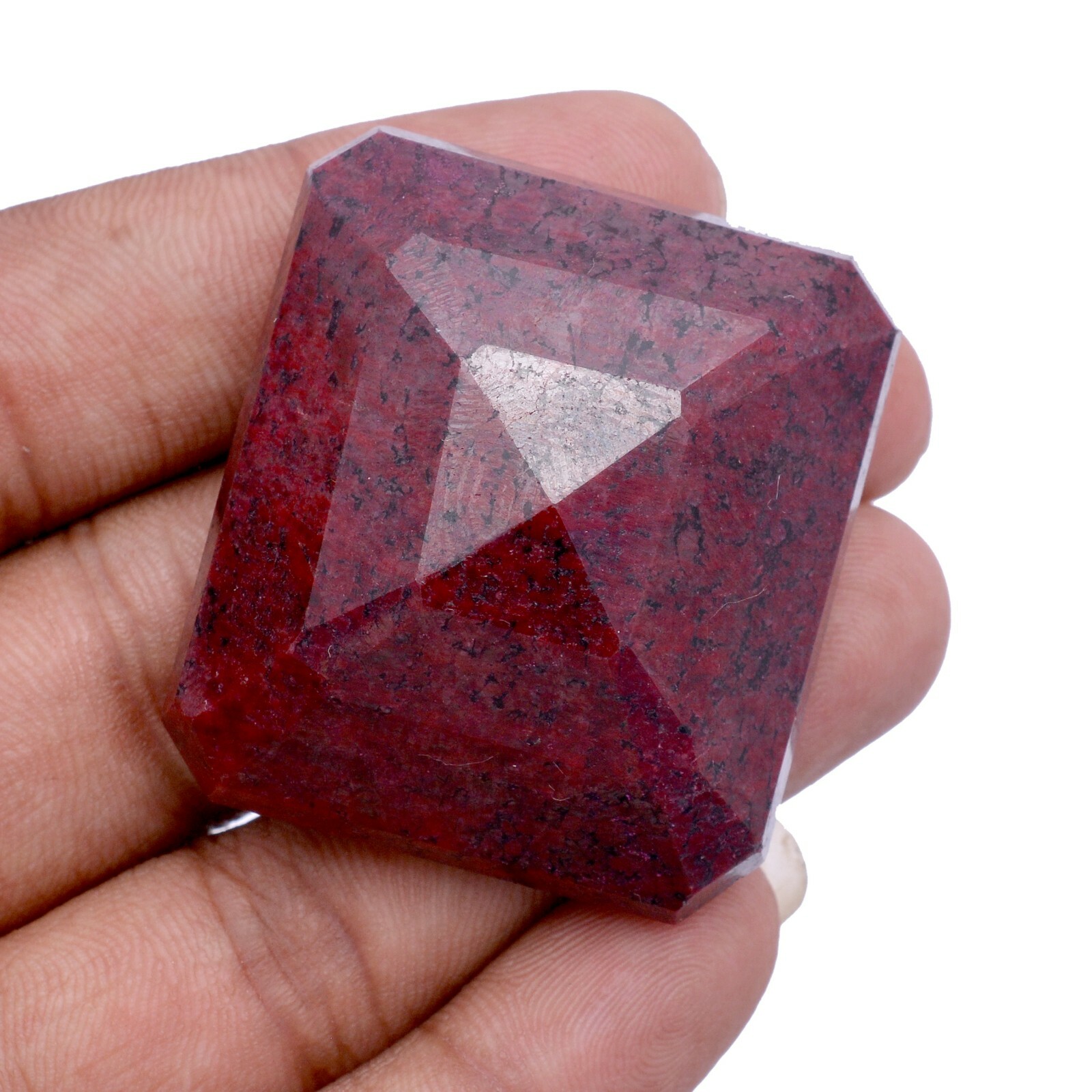 314 Cts Natural African Red Ruby 41mm/36mm Faceted Cut Huge Size Loose ...