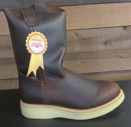 ESTABLO BOTAS MEN'S LEATHER BOOTS - PIEL BULL BROWN - US 9.5 | eBay